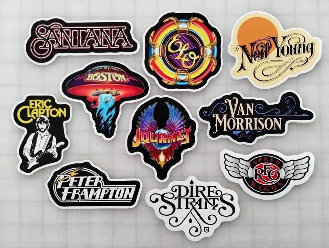Classic Rock Sticker Pack 10 Stickers Set 5 - Etsy