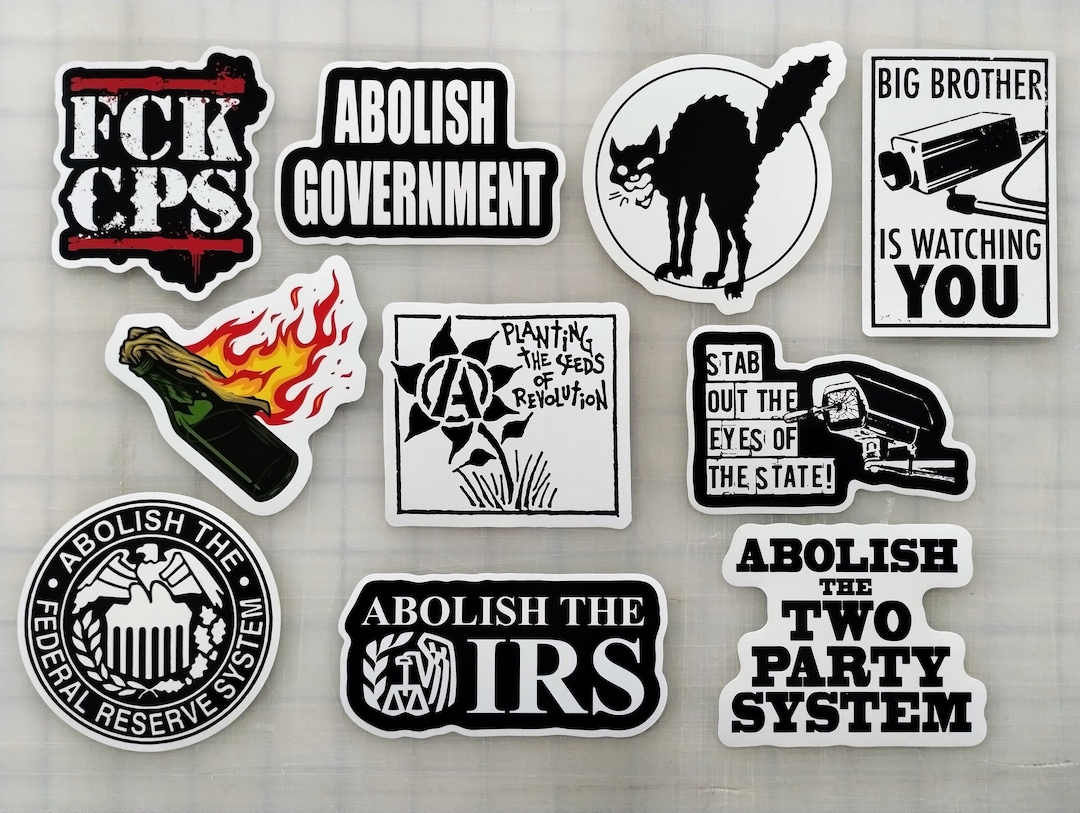 Anarchist Sticker Lot 10 Stickers SET 1 - Etsy