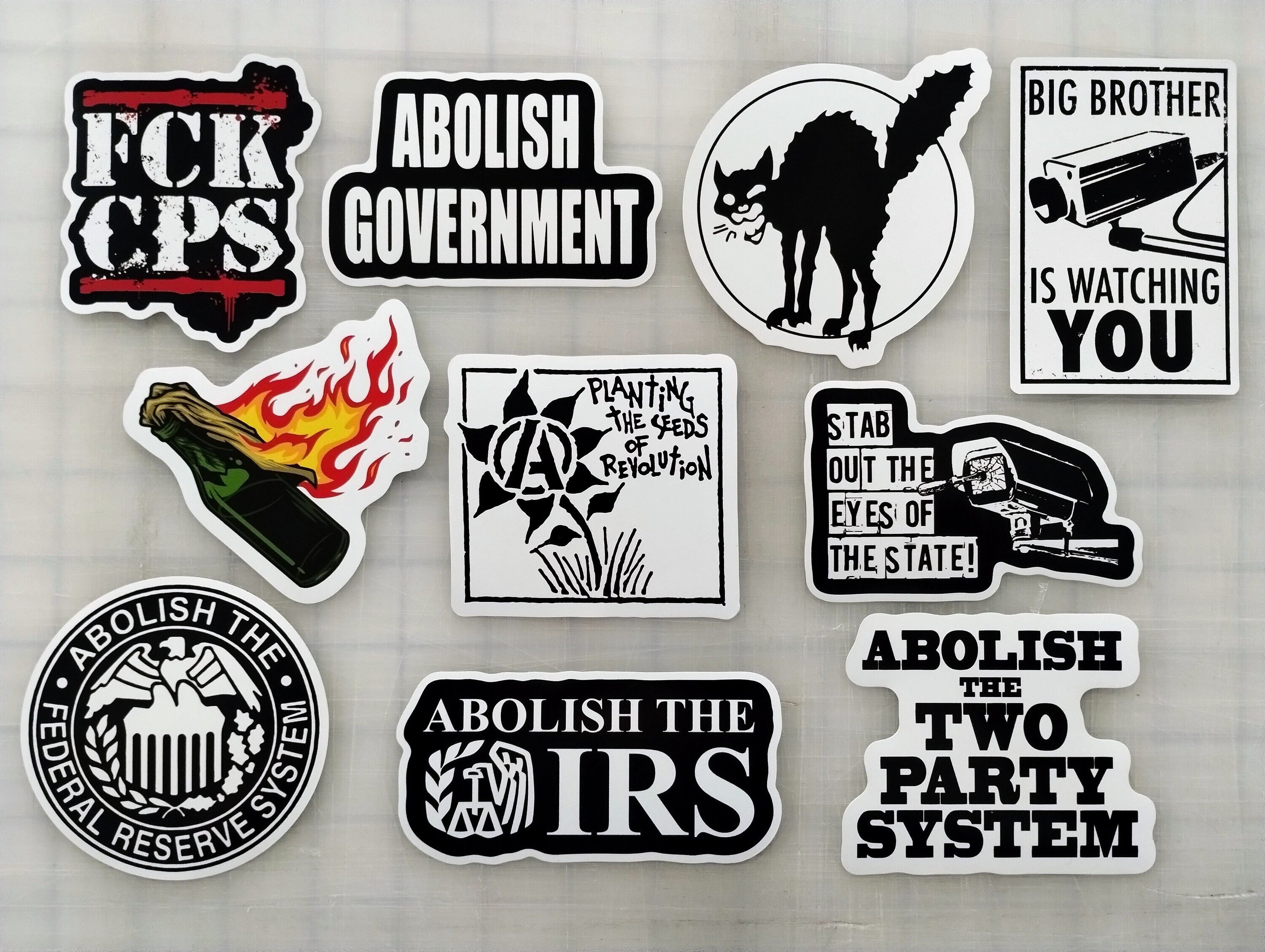 Anarchist Sticker Lot 10 Stickers SET 1 - Etsy