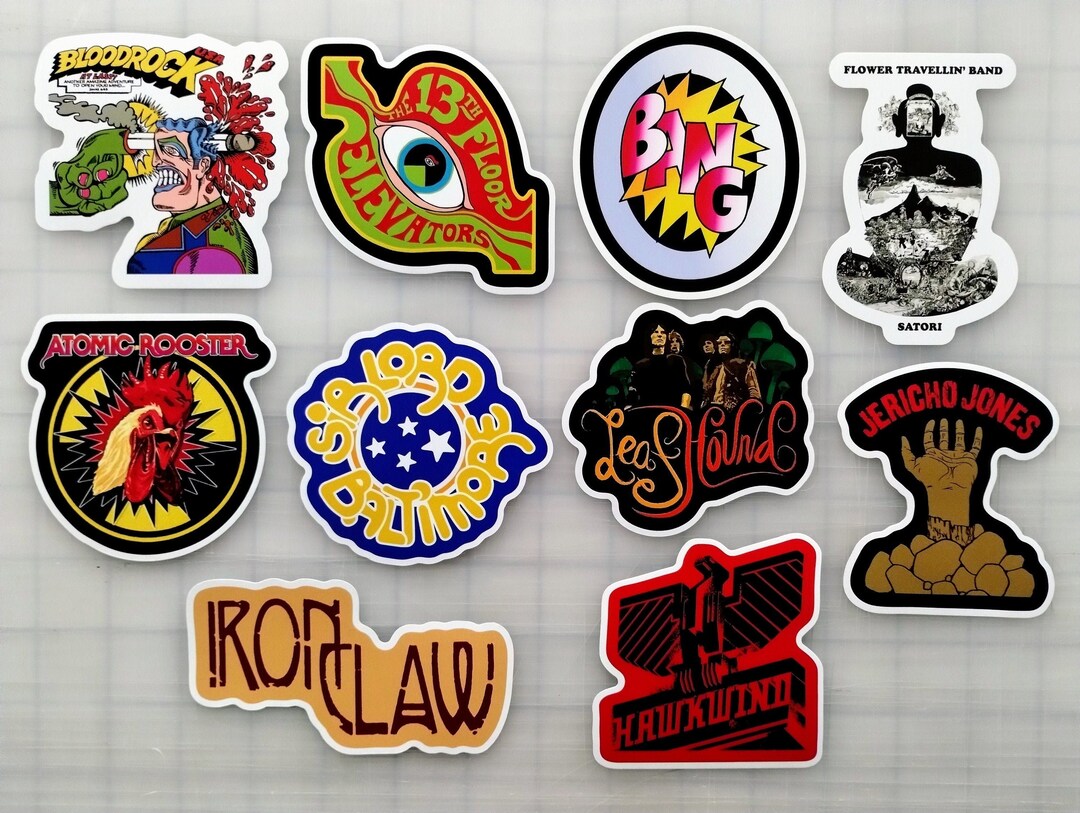 Classic Rock Sticker Pack 10 Stickers Set 8 - Etsy