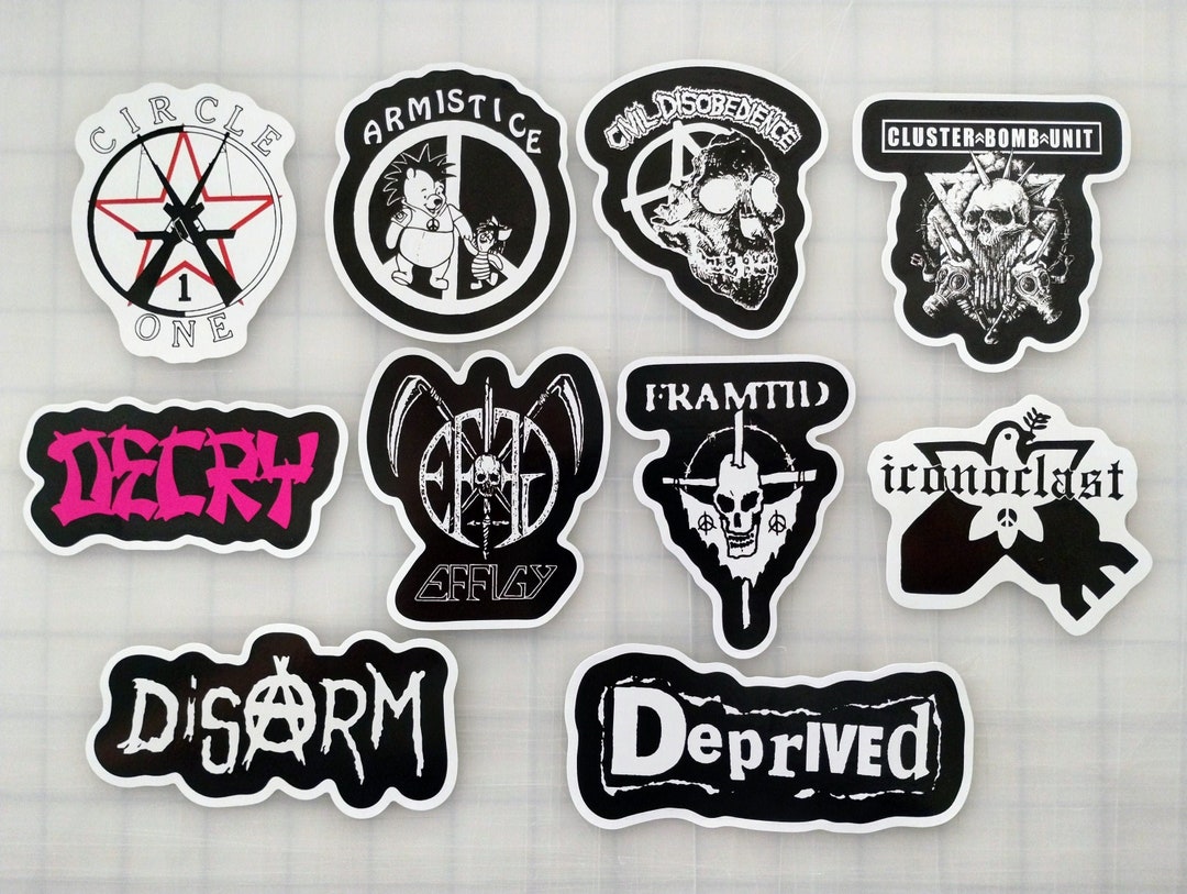 Crust Punk Sticker Pack 10 Stickers SET 10 - Etsy