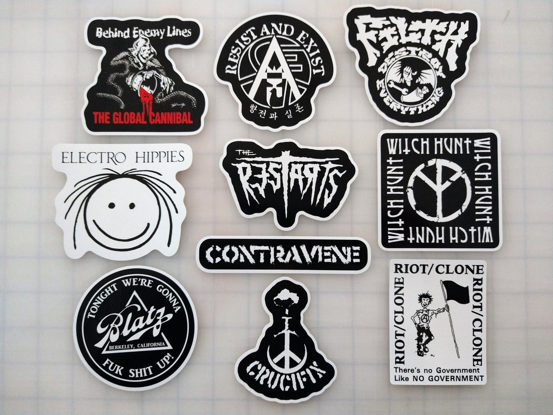 Crust Punk Sticker Pack (10 Stickers) SET 3 - Etsy