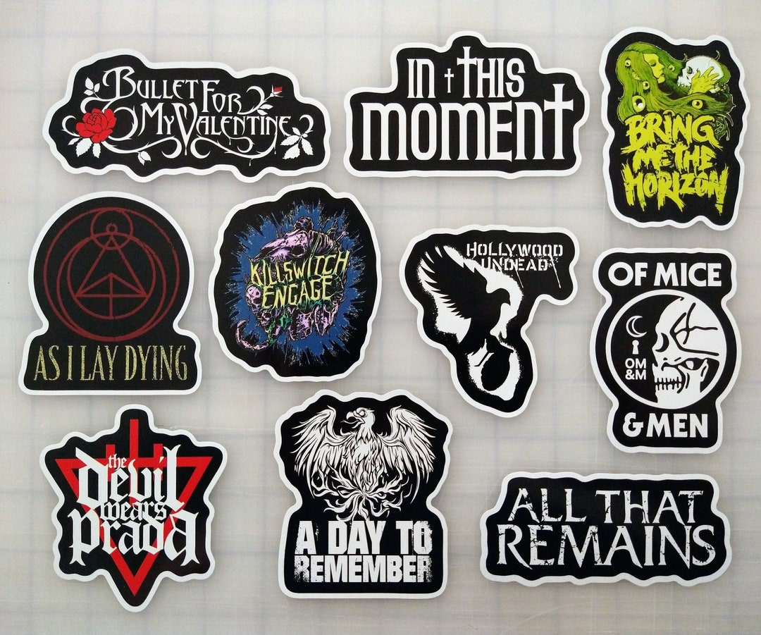 Metalcore / Deathcore / Death Metal Sticker Pack 10 Stickers SET 1 - Etsy