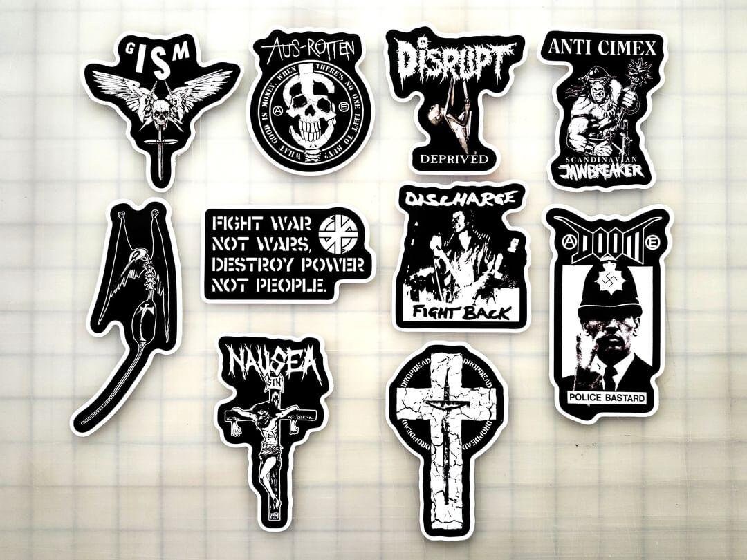Crust Punk Sticker Pack 10 Stickers SET 22 - Etsy Canada