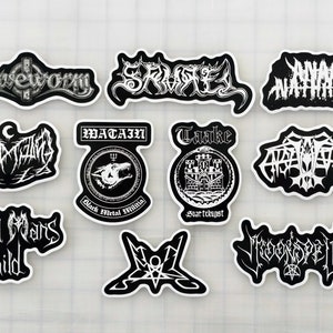 Black Metal Sticker Pack (10 Stickers) Set 3 - Etsy