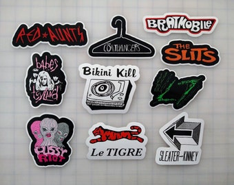 Folk Punk Sticker Pack 10 Stickers Set 2 - Etsy
