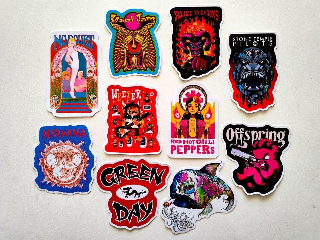 90's Alternative Sticker Pack 10 Stickers SET 18 - Etsy