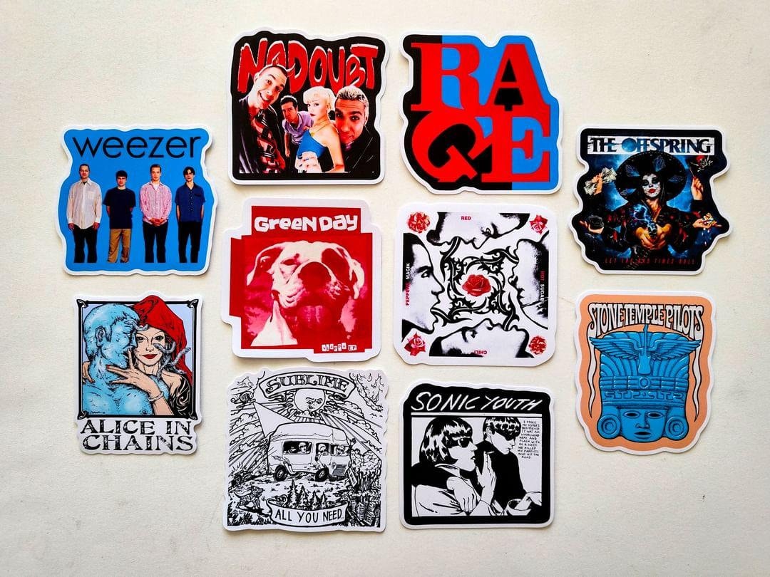 90's Alternative Sticker Pack 10 Stickers SET 9 - Etsy