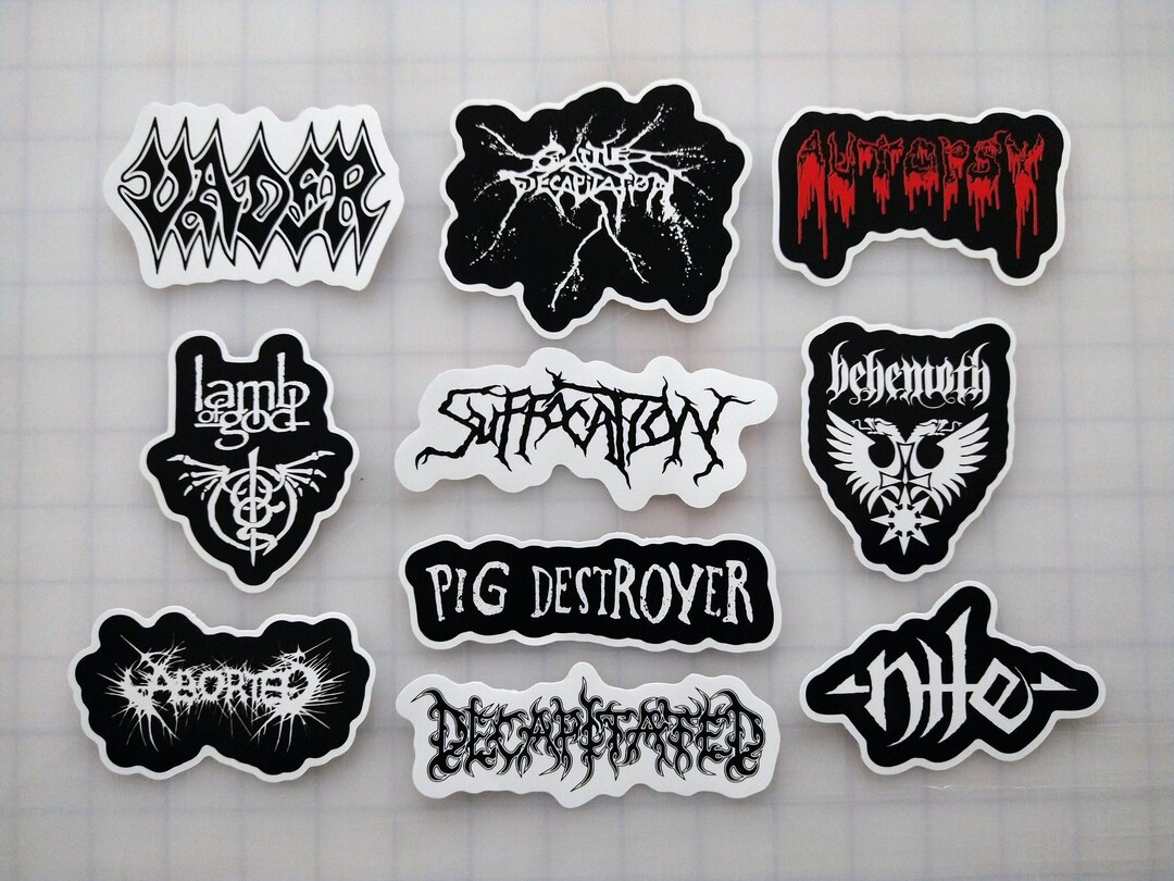 Death Metal Sticker Pack (10 Stickers) Set 2 - Etsy