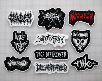 Death Metal Sticker Pack 10 Stickers Set 1 - Etsy