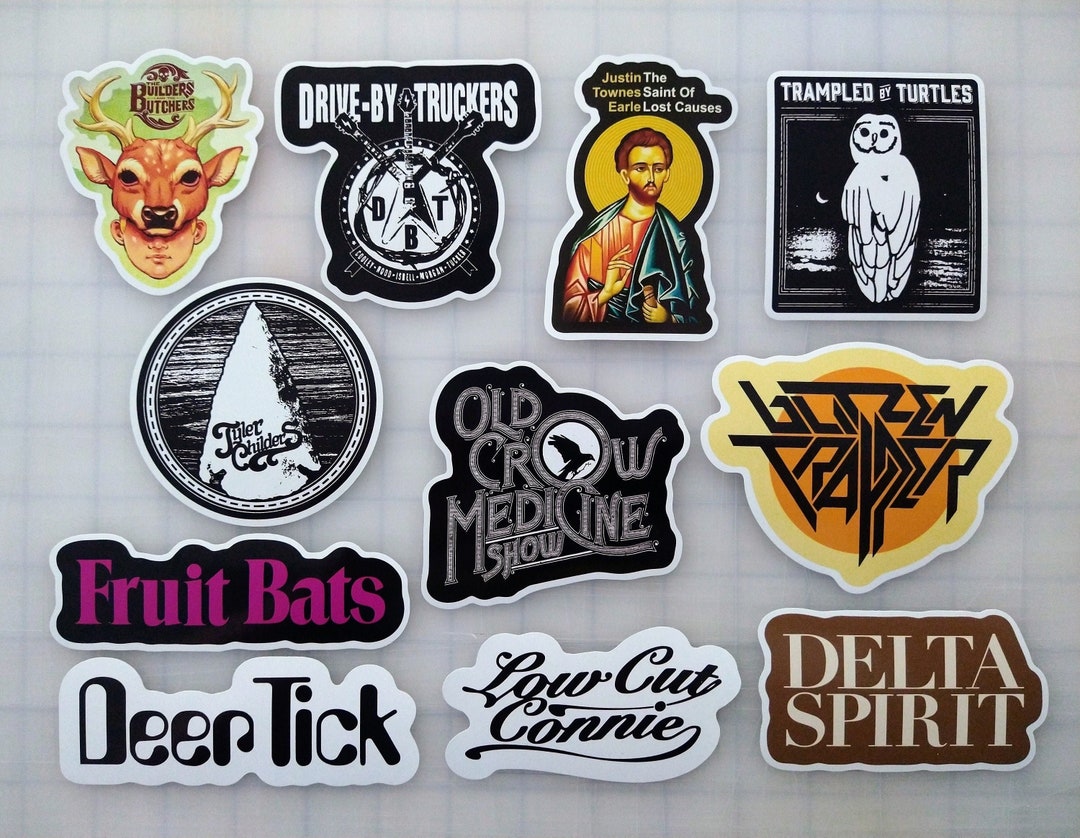 Americana / Indie / Folk / Country Sticker Pack 11 Stickers SET 2 - Etsy