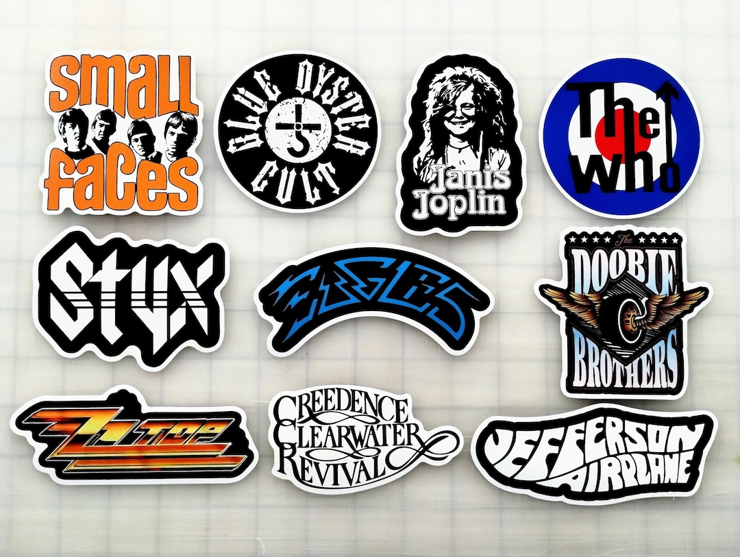 Classic Rock Sticker Pack 10 Stickers Set 2 - Etsy