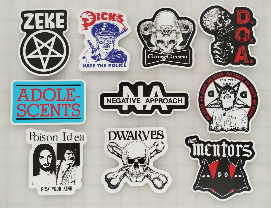 Punk Sticker Pack (10 Stickers) SET 7 - Etsy