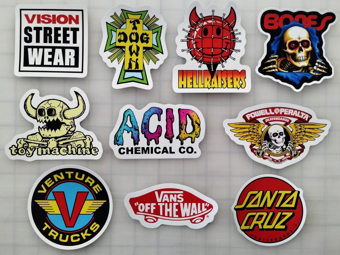 Skateboard Sticker Pack (10 Stickers) SET 2 - Etsy