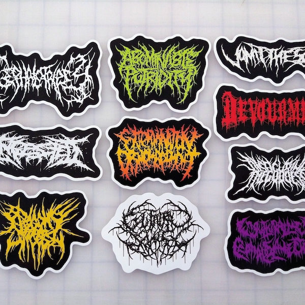 Death Metal Stickers - Etsy