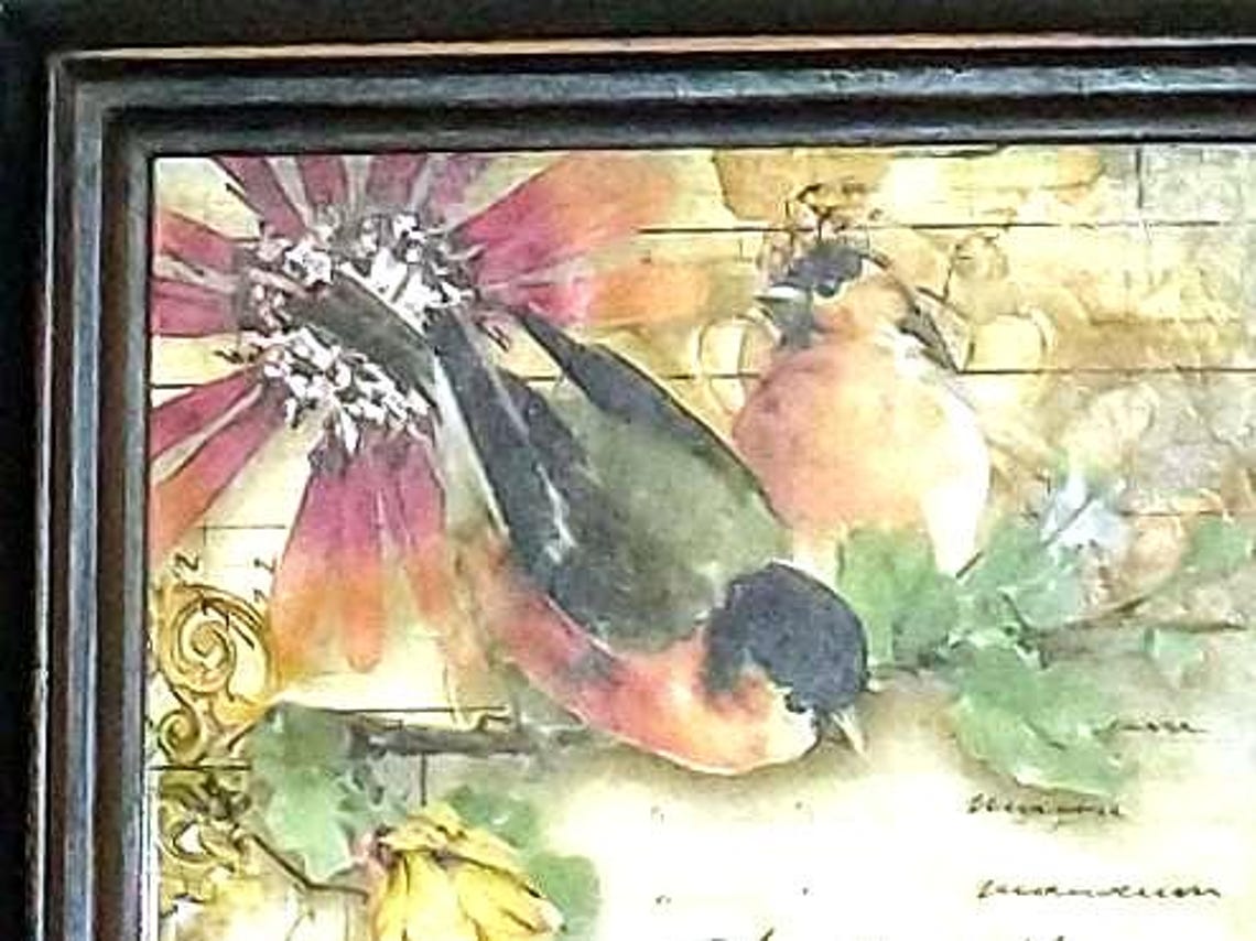Rustic Bird Wall Art Autumn Farmhouse Decor Shabby Chic Home Accent ...