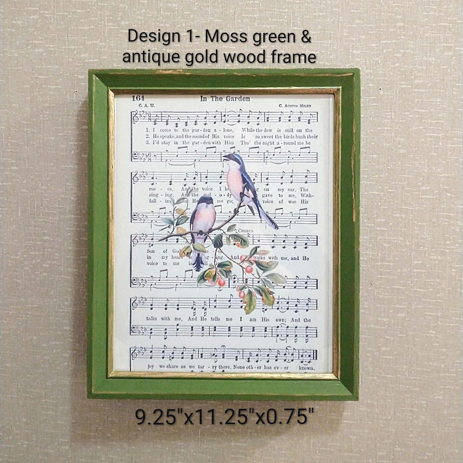 Hymn Art With Bluebirds in Cherry Tree: in the Garden, Cottagecore ...