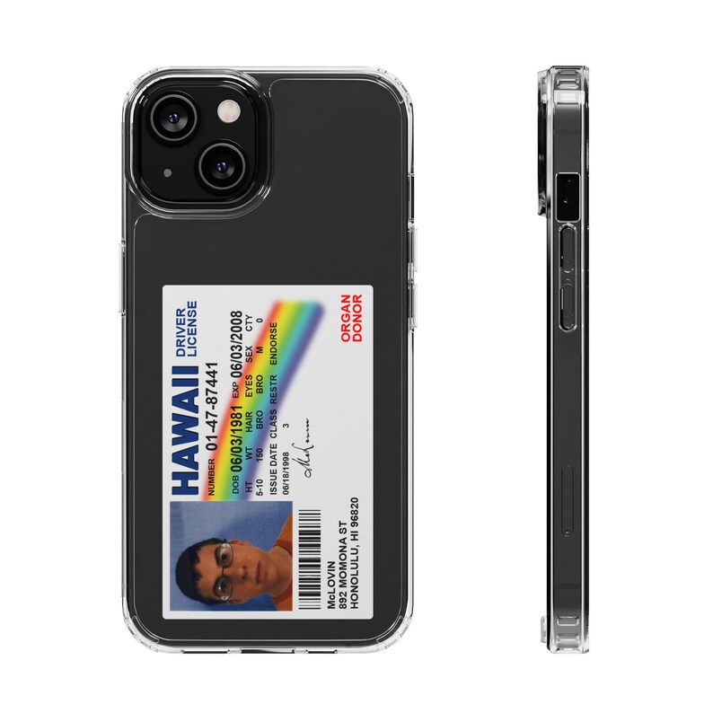 Fogell Aka Mclovin Fake ID From Super Bad, Clear Phone Case for Iphone ...