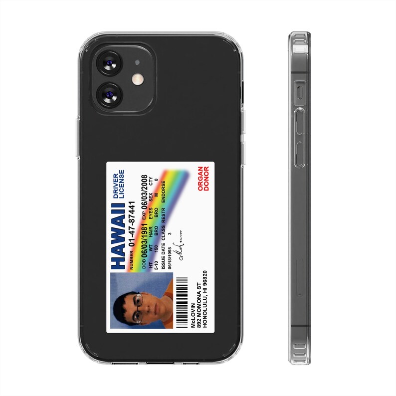 Fogell Aka Mclovin Fake ID From Super Bad, Clear Phone Case for Iphone ...