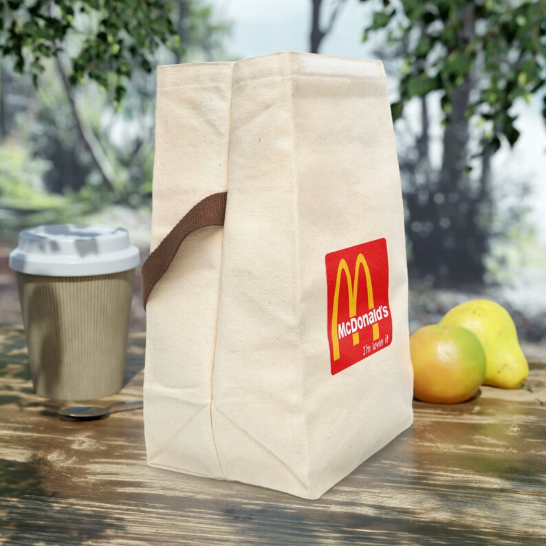 Fast Food Mcdonalds Canvas Lunch Bag With Strap, Quirky Design ...