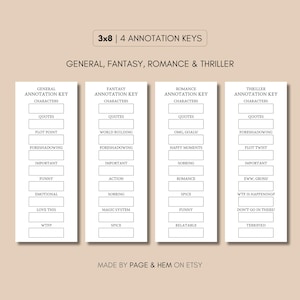 Printable Annotation Bookmark Bundle, Book Review & Reading List ...