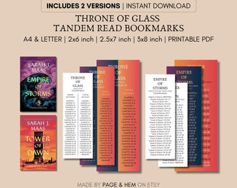 Throne of Glass Tandem Read Guide - Empire of Storms & Tower of Dawn - Etsy
