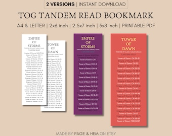 Throne of Glass Tandem Read Bookmark Printable, EOS Empire of Storms ...