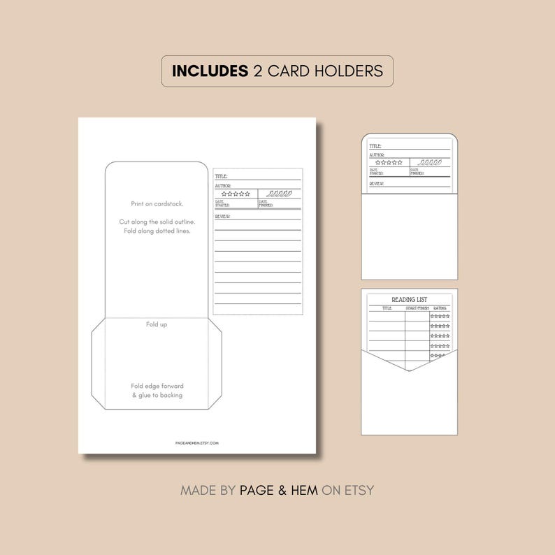 Printable Annotation Bookmark Bundle, Book Review, Reading List, 3 ...