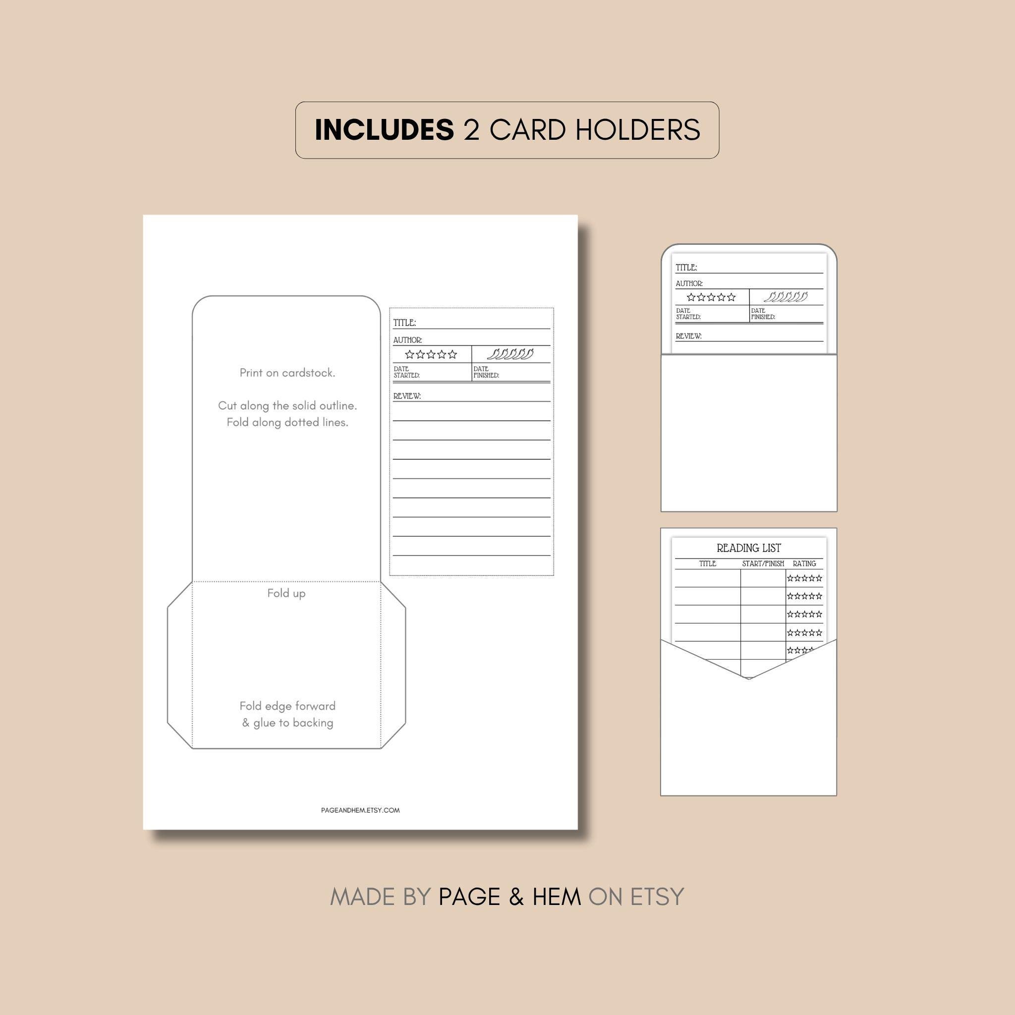 Printable Annotation Bookmark Bundle, Book Review, Reading List, 3 ...