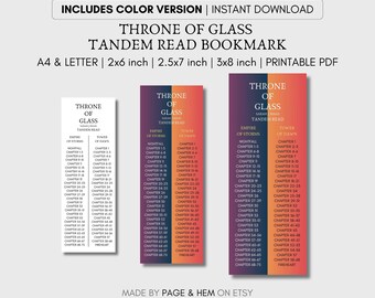 Bookmark - Empire of Storms Tandem Reading Guide - Etsy