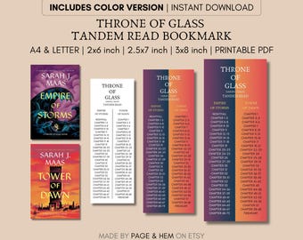 Throne of Glass Tandem Read Guide - Empire of Storms & Tower of Dawn - Etsy