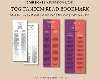 Throne of Glass Tandem Read Bookmark Printable, EOS Empire of Storms ...