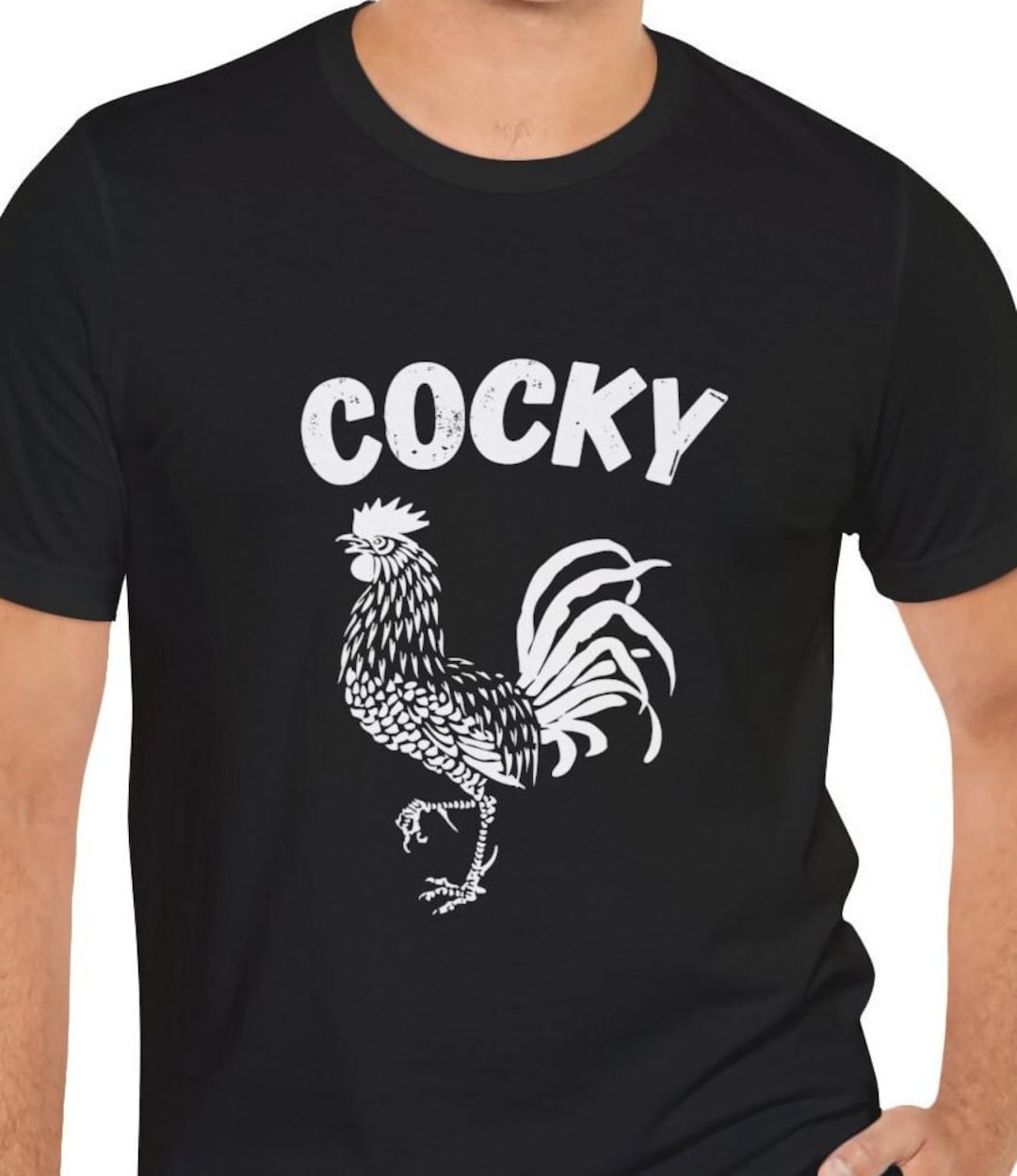 Mens Cocky Shirt, Cockerel Shirt, Mens Rooster Shirt, Funny Bird Shirt ...