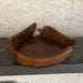 Vintage Fame Solid Walnut Wood Tray/bowl // Carved Leaf Edges - Etsy