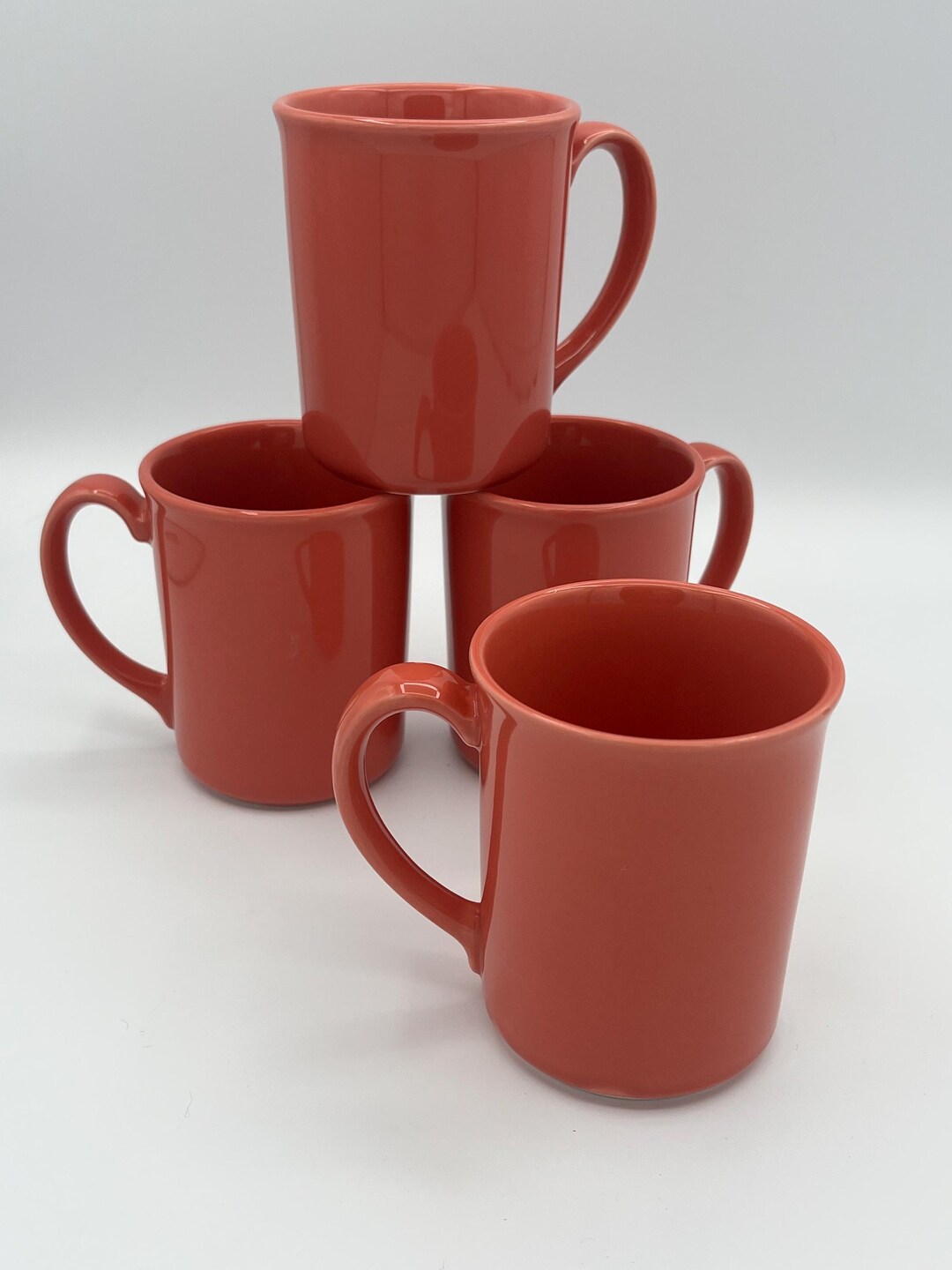 Vintage Corning Stoneware Mugs – Rust Terracotta Set of 4, USA Made - Etsy