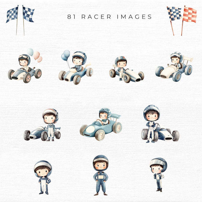 Race Car Clipart, Vintage Race Car Clipart, Cute Racing Car Clipart ...