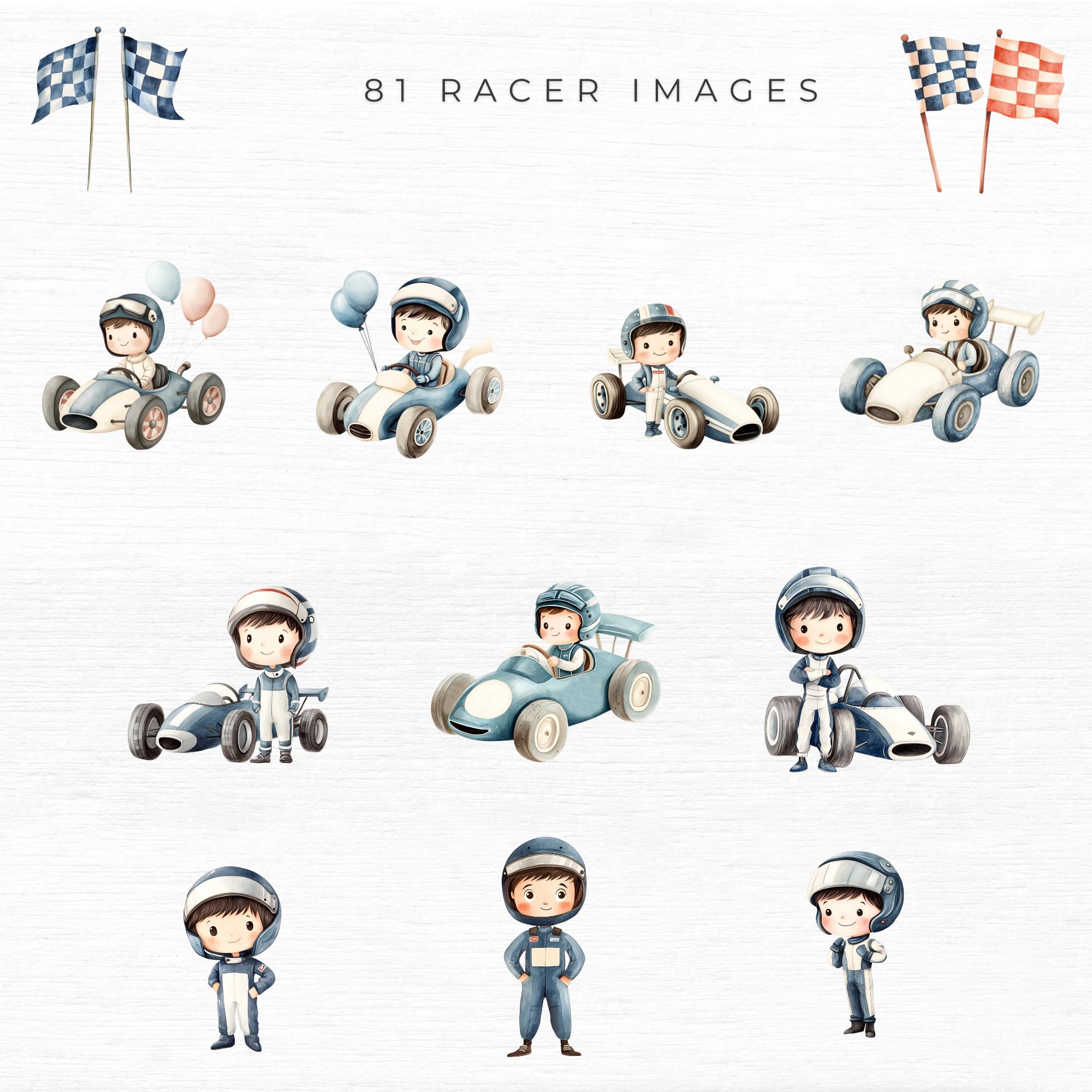 Race Car Clipart, Vintage Race Car Clipart, Cute Racing Car Clipart ...