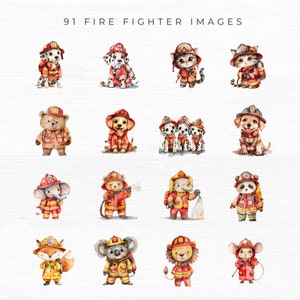 Watercolor Firefighter Clipart, Fire Department Clipart PNG, Fire ...