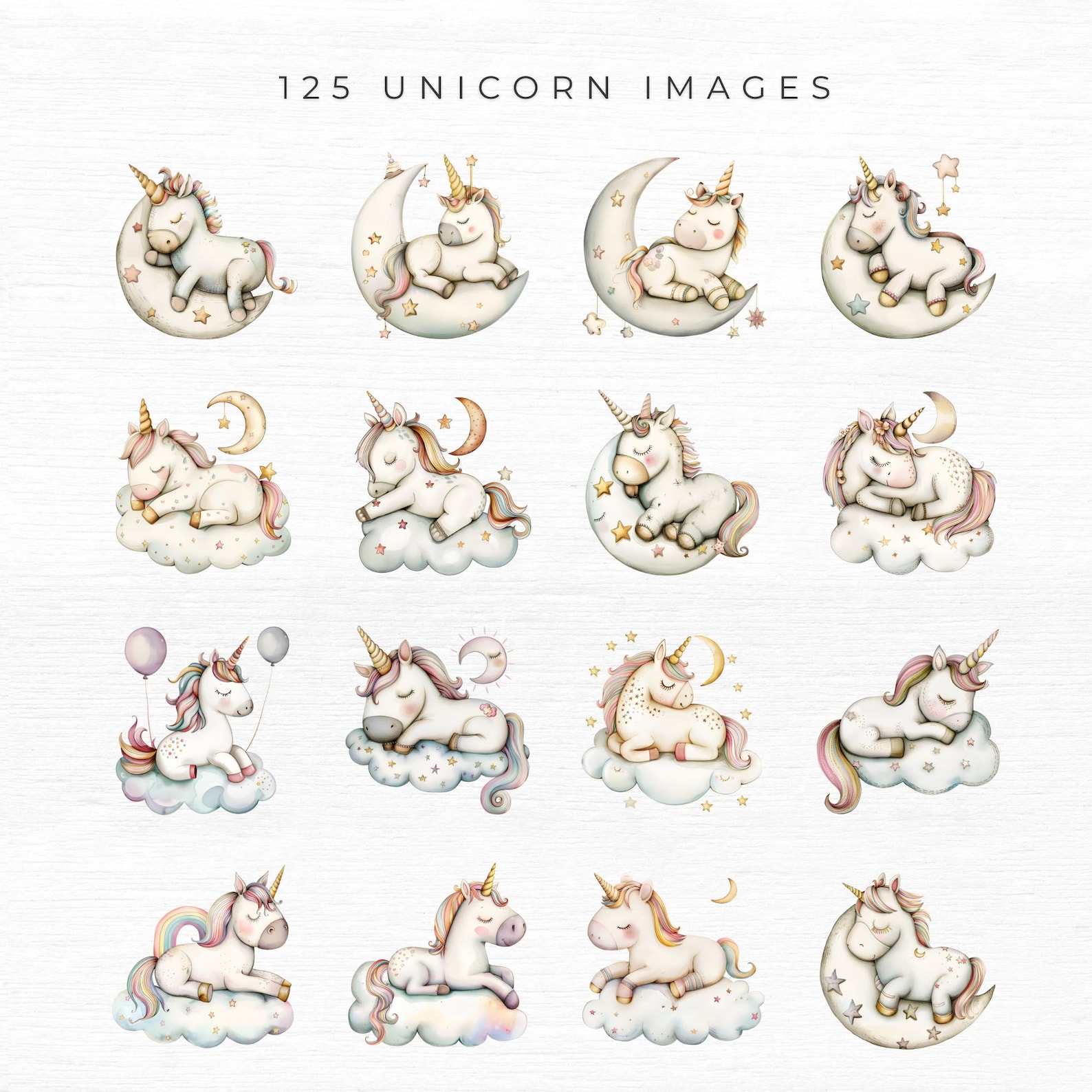Cute Unicorn Clipart, Baby Unicorn Clipart, Unicorn Png, Rainbow ...