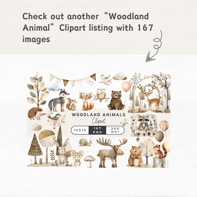 Woodland Animals Clipart, Party Animal Clipart, Woodland Birthday ...