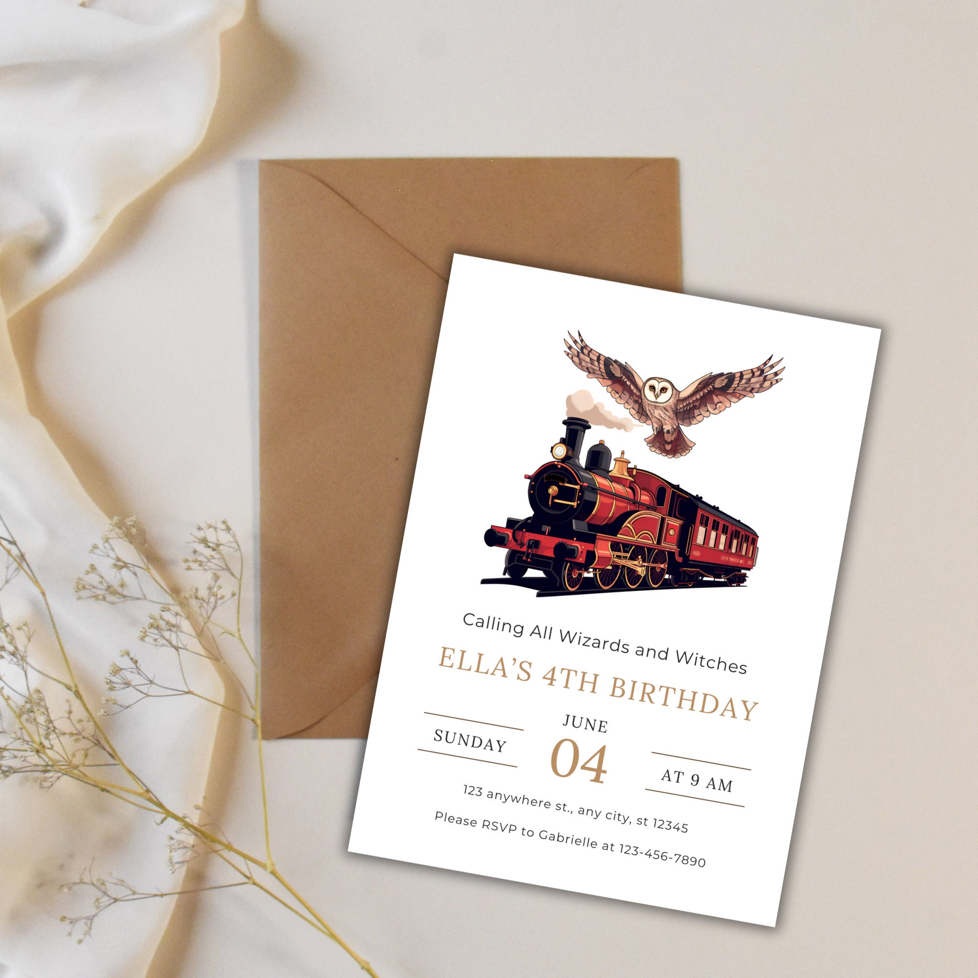 1 Wizard School Clipart, Watercolor Wizard Owl Train, Watercolor Owl ...