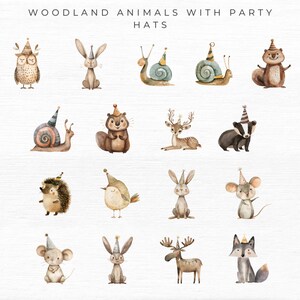 Woodland Animals Clipart, Party Animal Clipart, Woodland Birthday ...