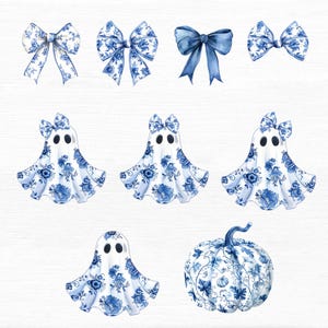Cute Ghost PNG, Halloween Clipart, Toile Ghost Clipart, Floral Ghost ...