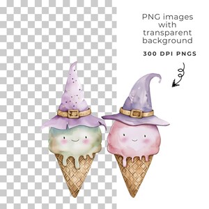 Ice Cream Clipart, Witch and Wizard PNG, Summer Sweet Treats, Wizard ...