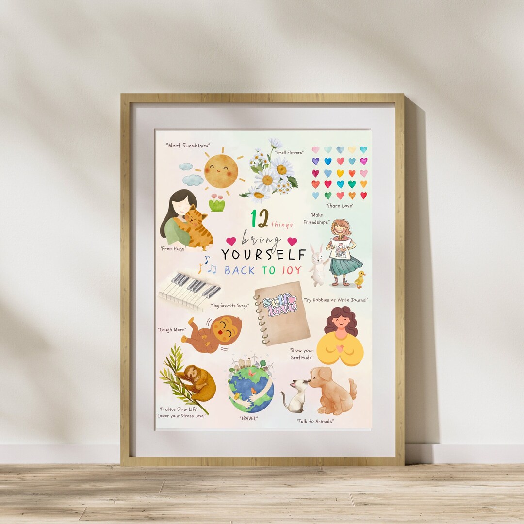 Bring Joy to Yourself Poster, Happiness Printable,mindset Self-love ...