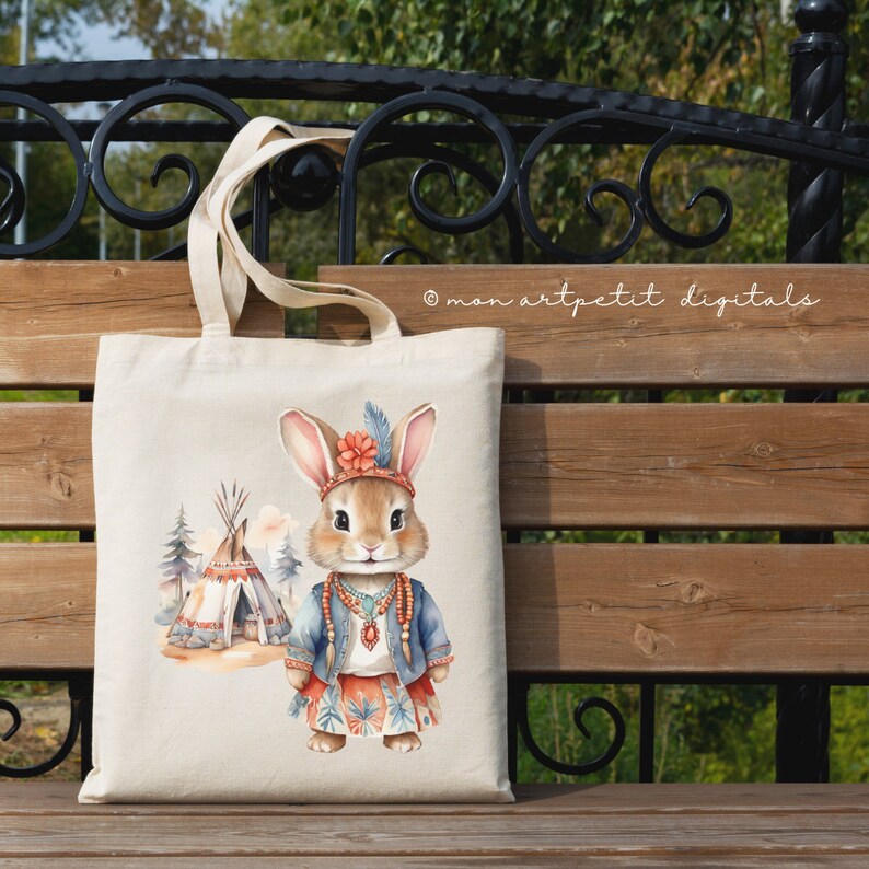 Native Americans Decor Bunny PNG Download, Baby Rabbit PNG, 4th of July ...