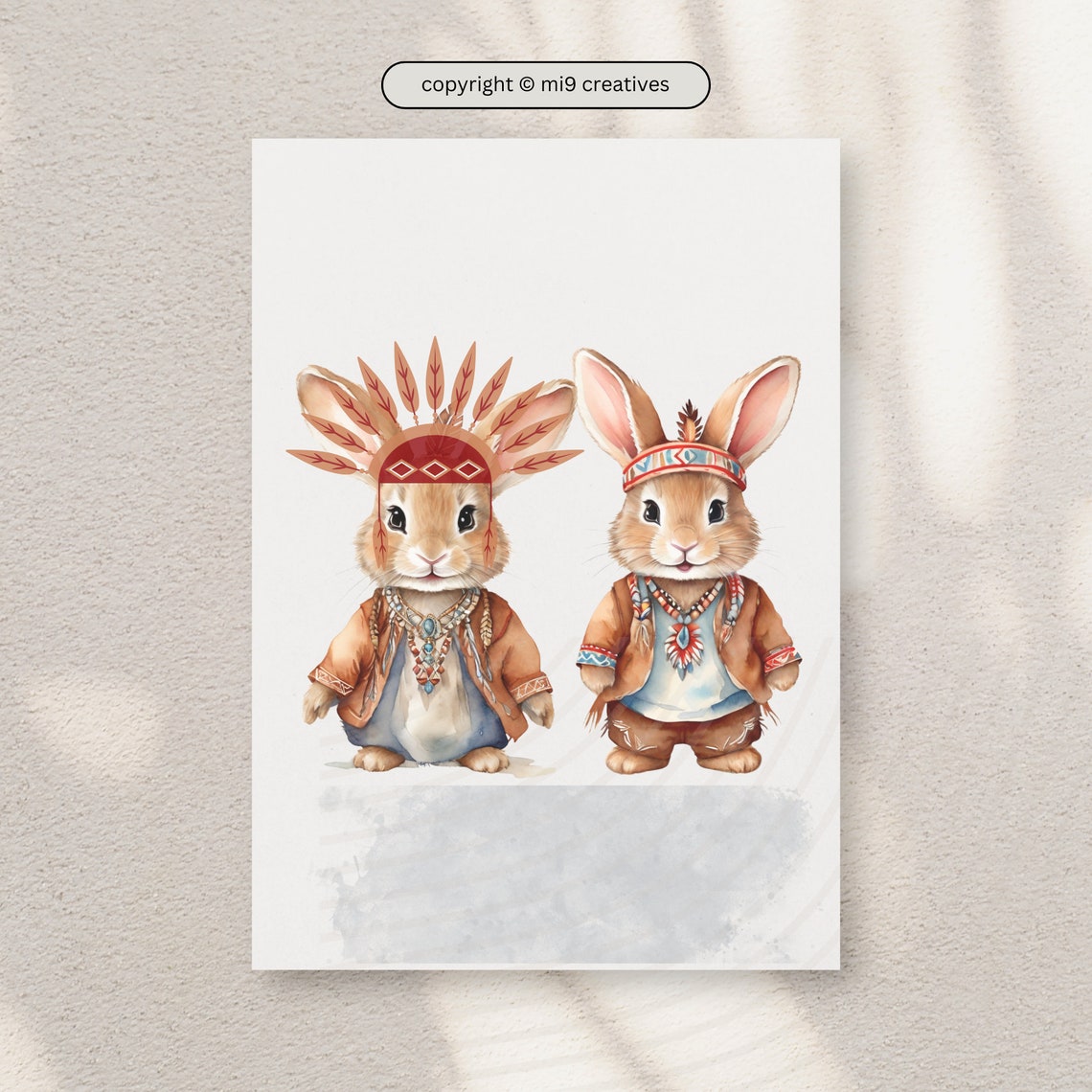 Native Americans Decor Bunny PNG Download, Baby Rabbit PNG, 4th of July ...