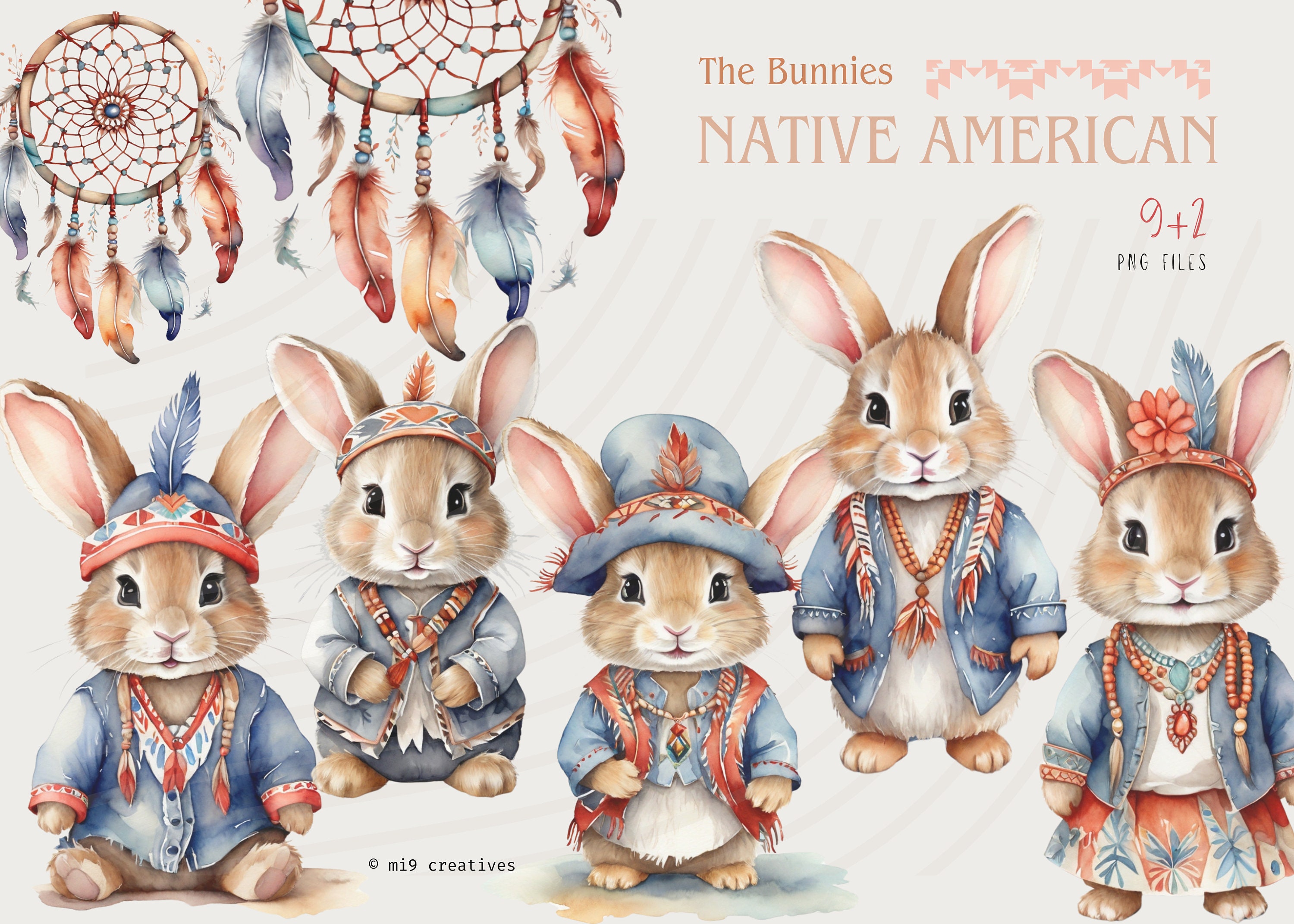 Native Americans Decor Bunny PNG Download, Baby Rabbit PNG, 4th of July ...