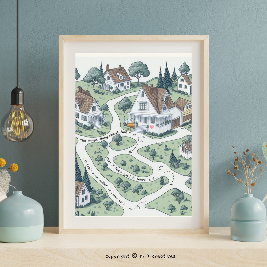 Quote Home Inspirational Print, Home Sweet Home Poster, Home Decoration ...