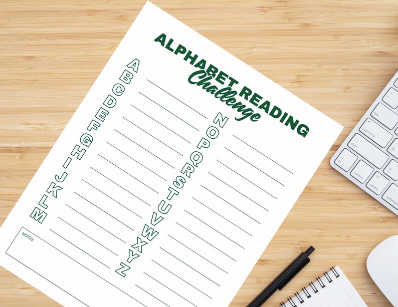 Alphabet Reading Challenge - Etsy